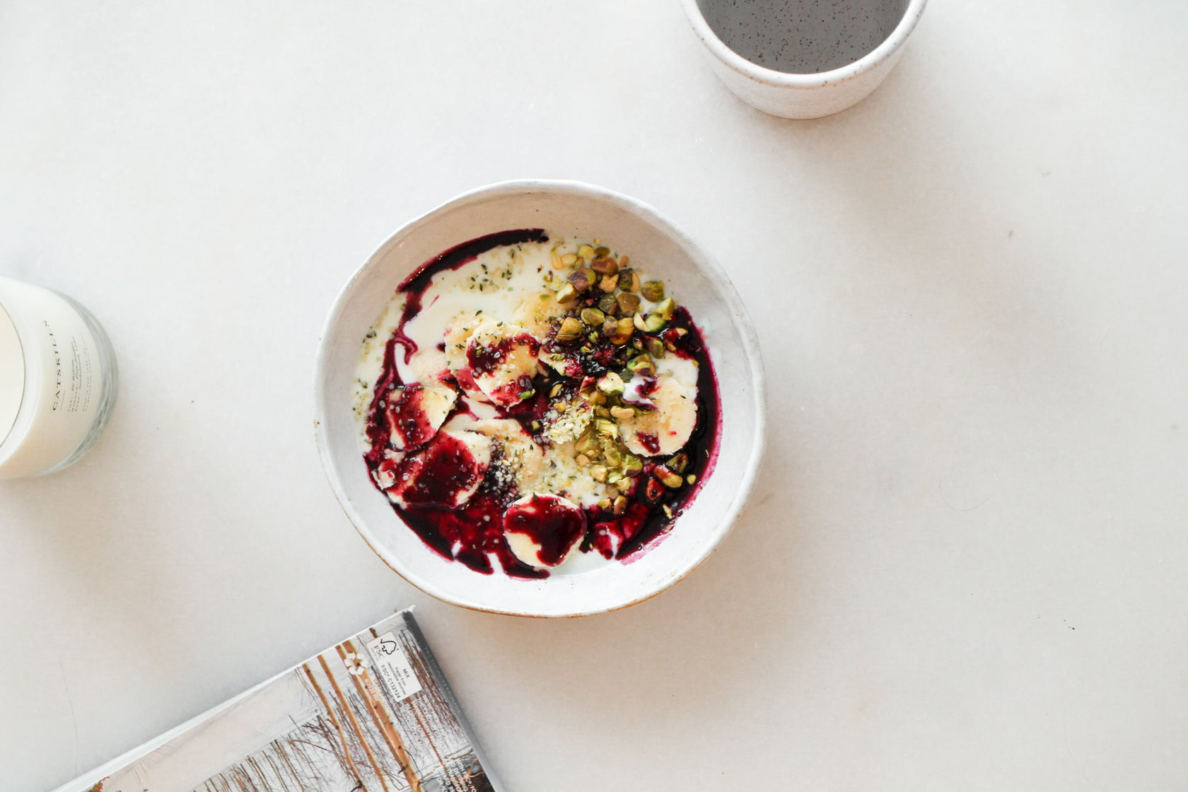 Blueberry chai yogurt bowls